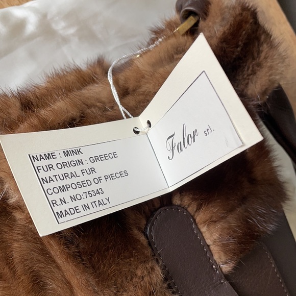 Falor | Bags | Nwt Vintage Falor Italian Mink Fur And Leather Shoulder ...